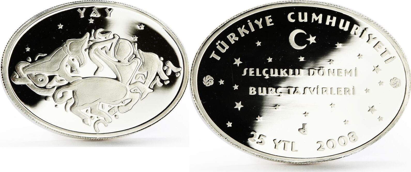 Turkey 25 lira Zodiac Horoscope Signs series Sagittarius proof silver ...