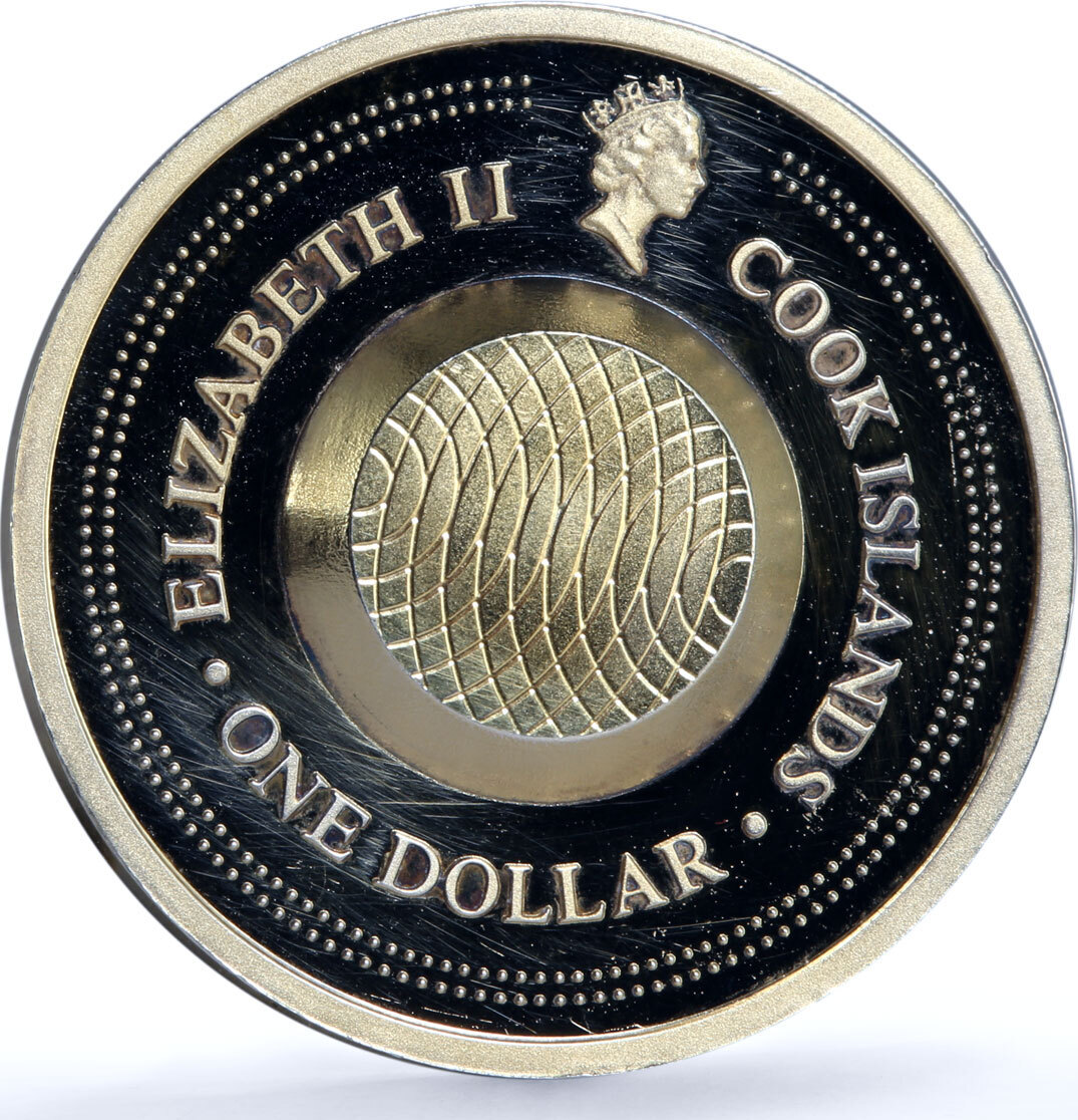 Cook Islands 1 dollar Gemstone Zodiac Signs series Virgo gilded silver ...