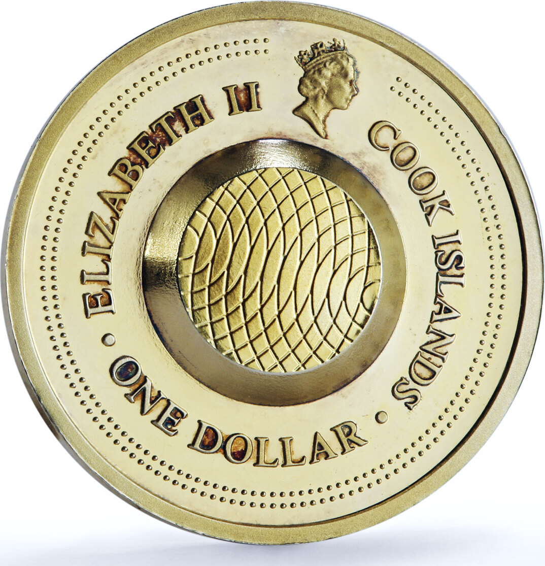 Cook Islands 1 dollar Gemstone Zodiac Signs series Virgo gilded silver ...