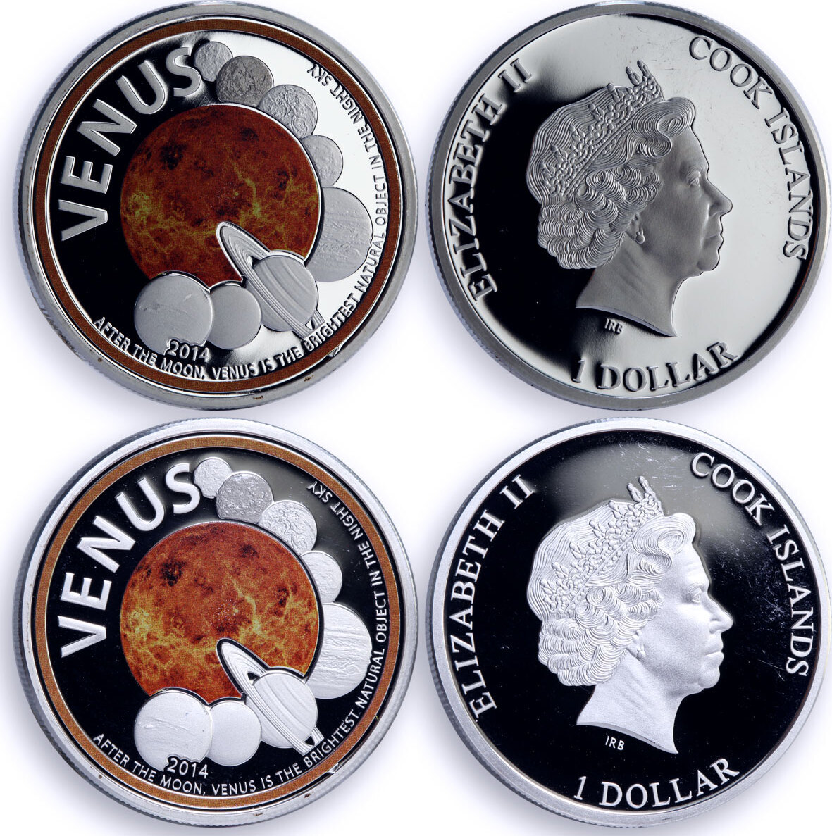 5 dollars Cook Islands set of 8 coins The Wonders of the Planets ...