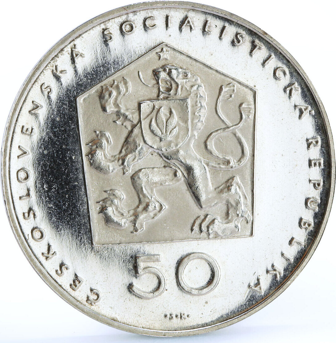 Czech Republic Czechoslovakia 50 korun 50 Years Communist Party Workers ...
