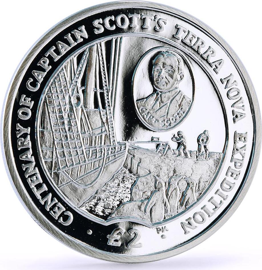 United Kingdom British Antarctic 2 pounds Scott Terra Nova Expedition ...
