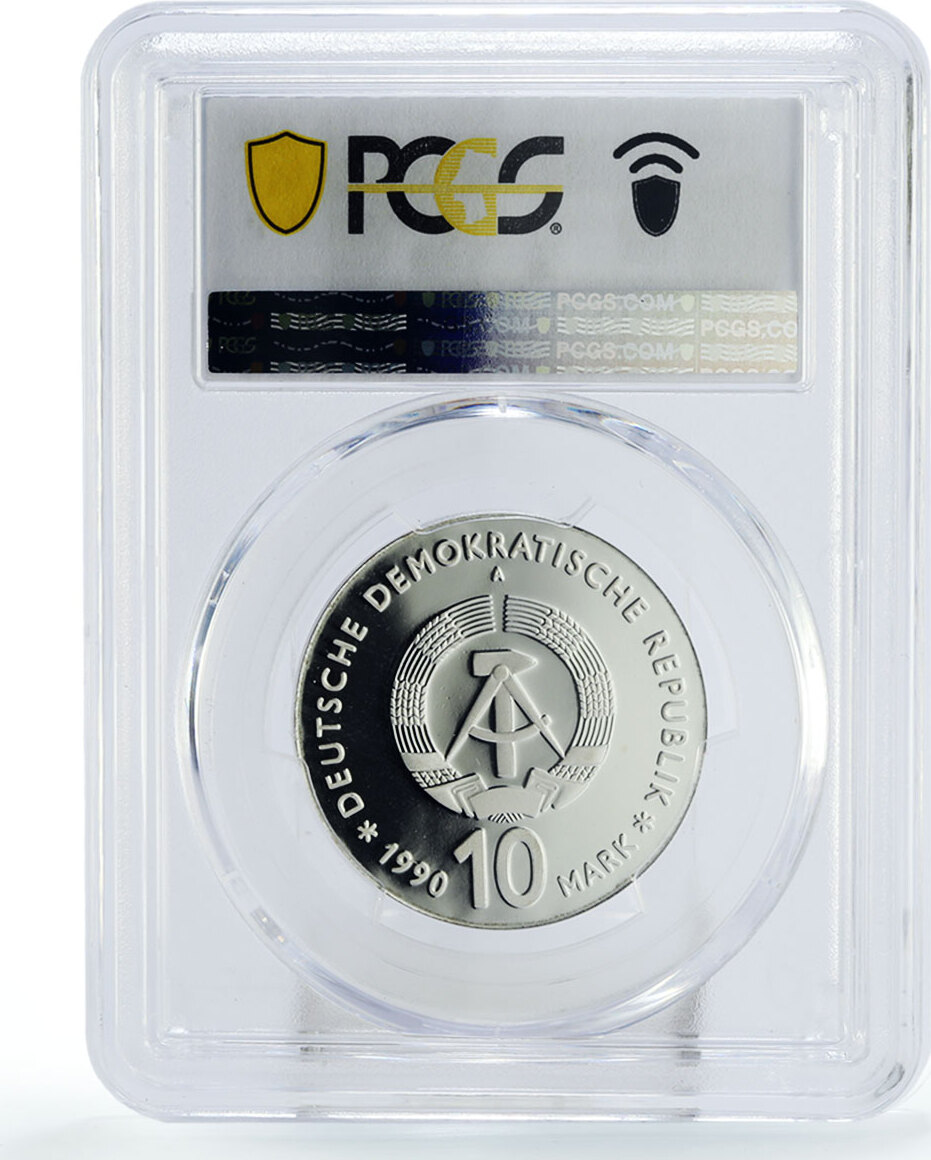 Germany DDR 10 mark Philosopher Johann Fichte PR68 PCGS silver coin ...