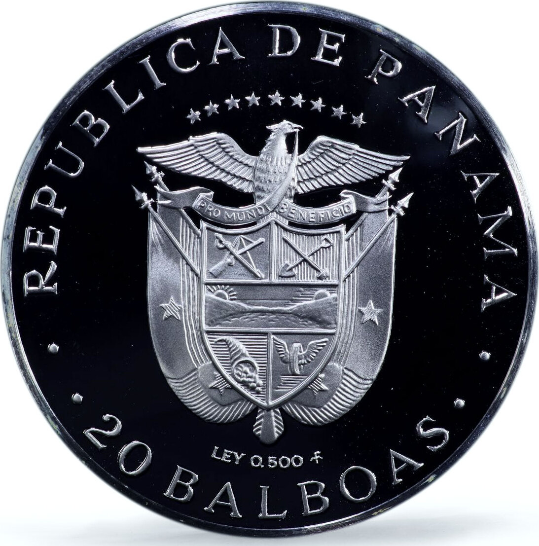 Panama 20 balboas Simon Bolivar Libertador Politics PR70 PCGS silver ...