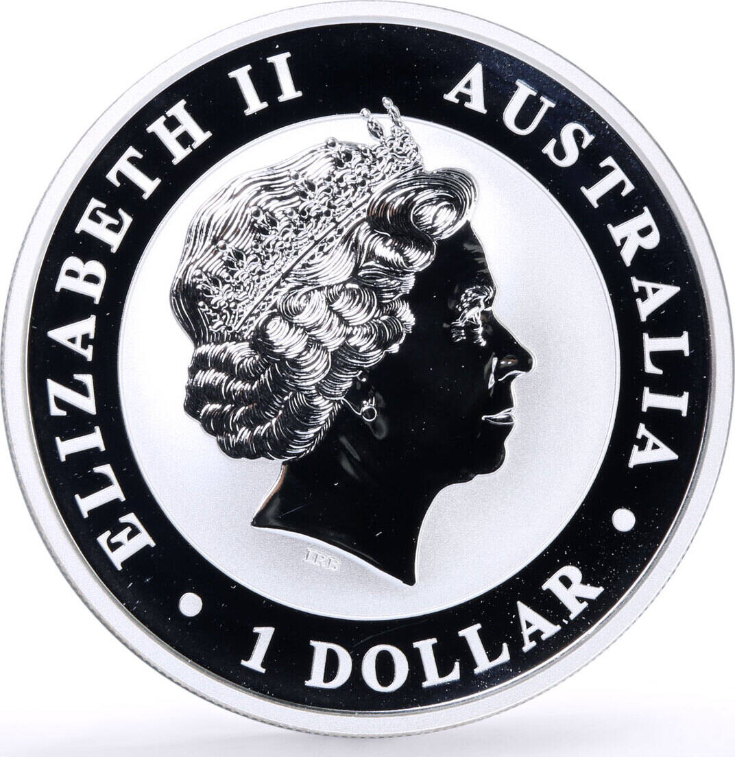 Australia 1 dollar Endangered Wildlife Eagle Bird Fauna gilded silver ...