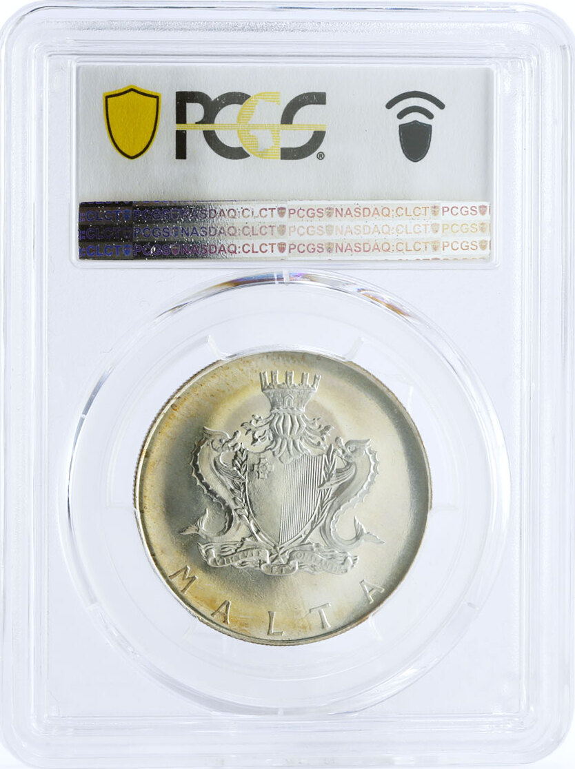 Malta 1 lira Famous Philosopher Socialist Manwel Dimech MS67 PCGS Ag ...