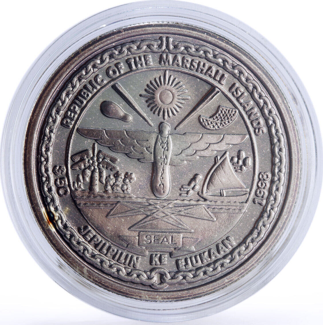 Marshall Islands 50 dollars Seafaring Galera Veneziana Ship silver coin ...