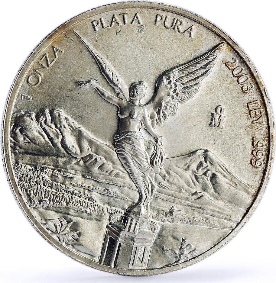 Mexico 1 onza Libertad Angel of Independence silver coin 2003 BU | MA-Shops