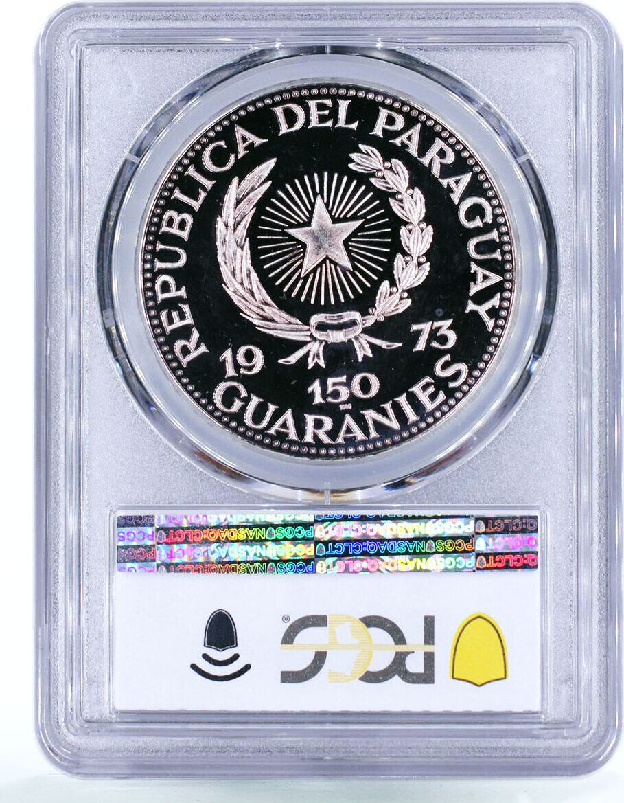 Paraguay 150 guaranies Veracruz Ceramic Vase Pottery PR64 PCGS silver ...