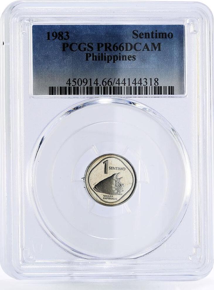 Philippines 1 sentimo Mactan Ruler Lapu-Lapu Sea Shell PR66 PCGS Al ...