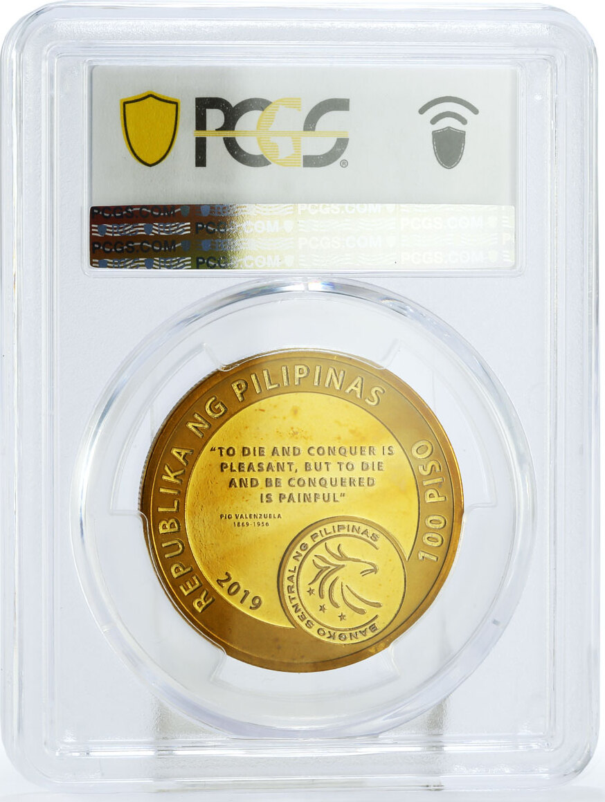 Philippines 100 piso 150 Years Dr Pio Valenzuela MS68 PCGS nordic gold coin 2019 BU | MA-Shops