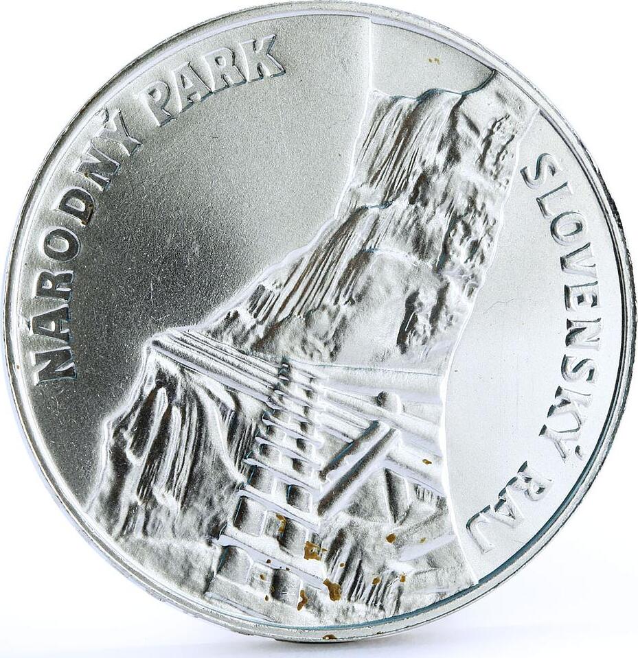 Slovakia 500 korun National Park Forest Slovensky Raj Landscape silver ...