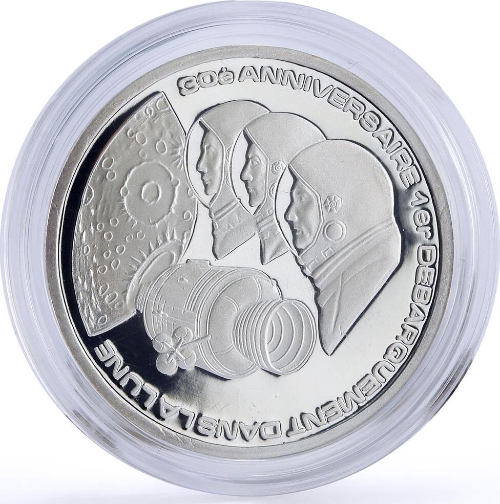 Togo 500 francs Apollo XI Moon Landing Astronauts Space proof silver ...