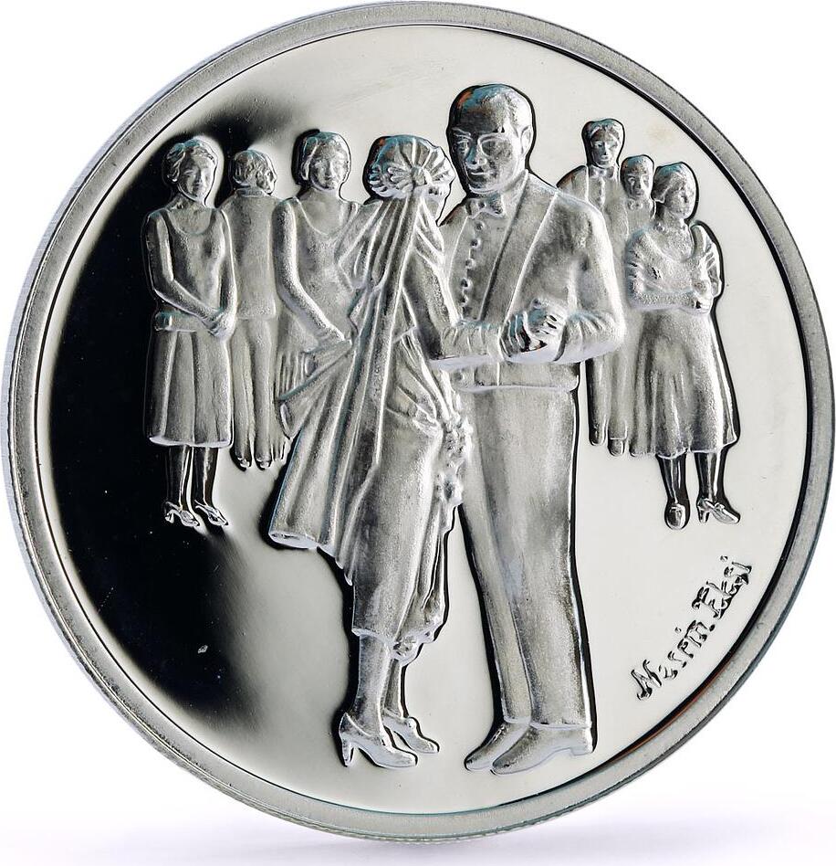 Turkey 3000000 lira 75th Anniversary of Republic Dancing Couple silver ...