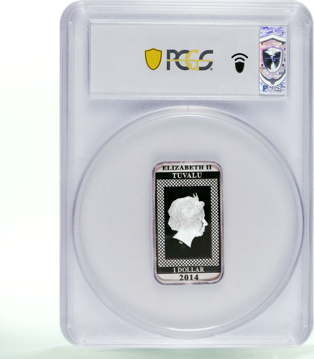 Tuvalu 1 dollar 100th Birth Charlie Chaplin PR69 PCGS hologram silver ...