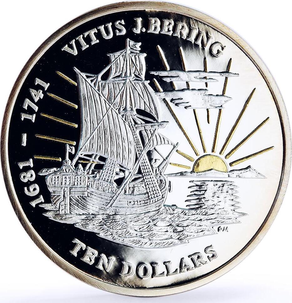 Virgin Islands (British) British Virgin Islands 10 dollars Vitus Bering ...