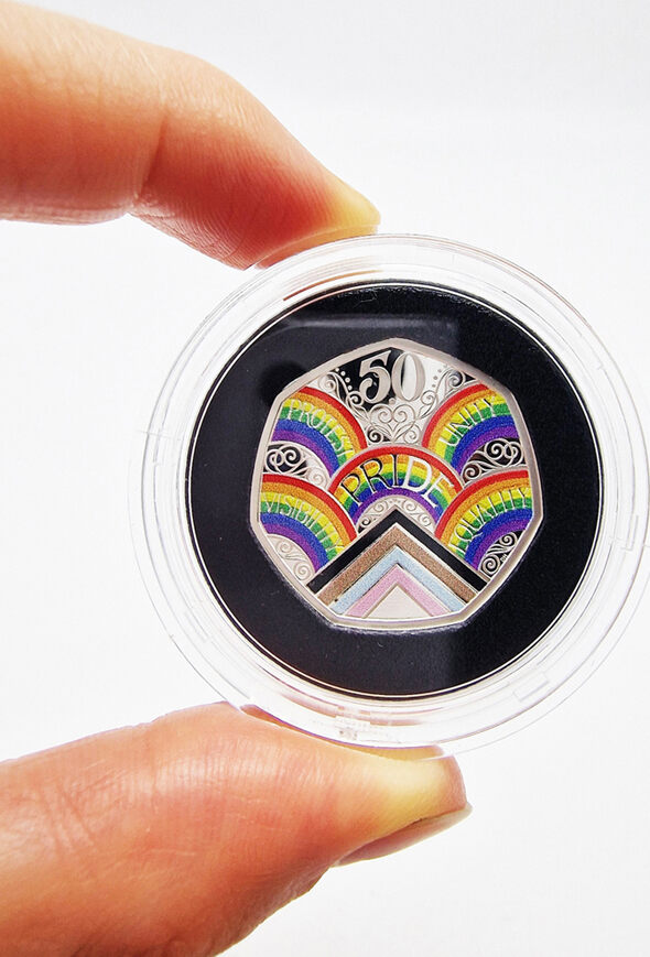 Great Britain 2022 50p 50 Years of Pride LGBTQ+ Silver Proof Coloured ...