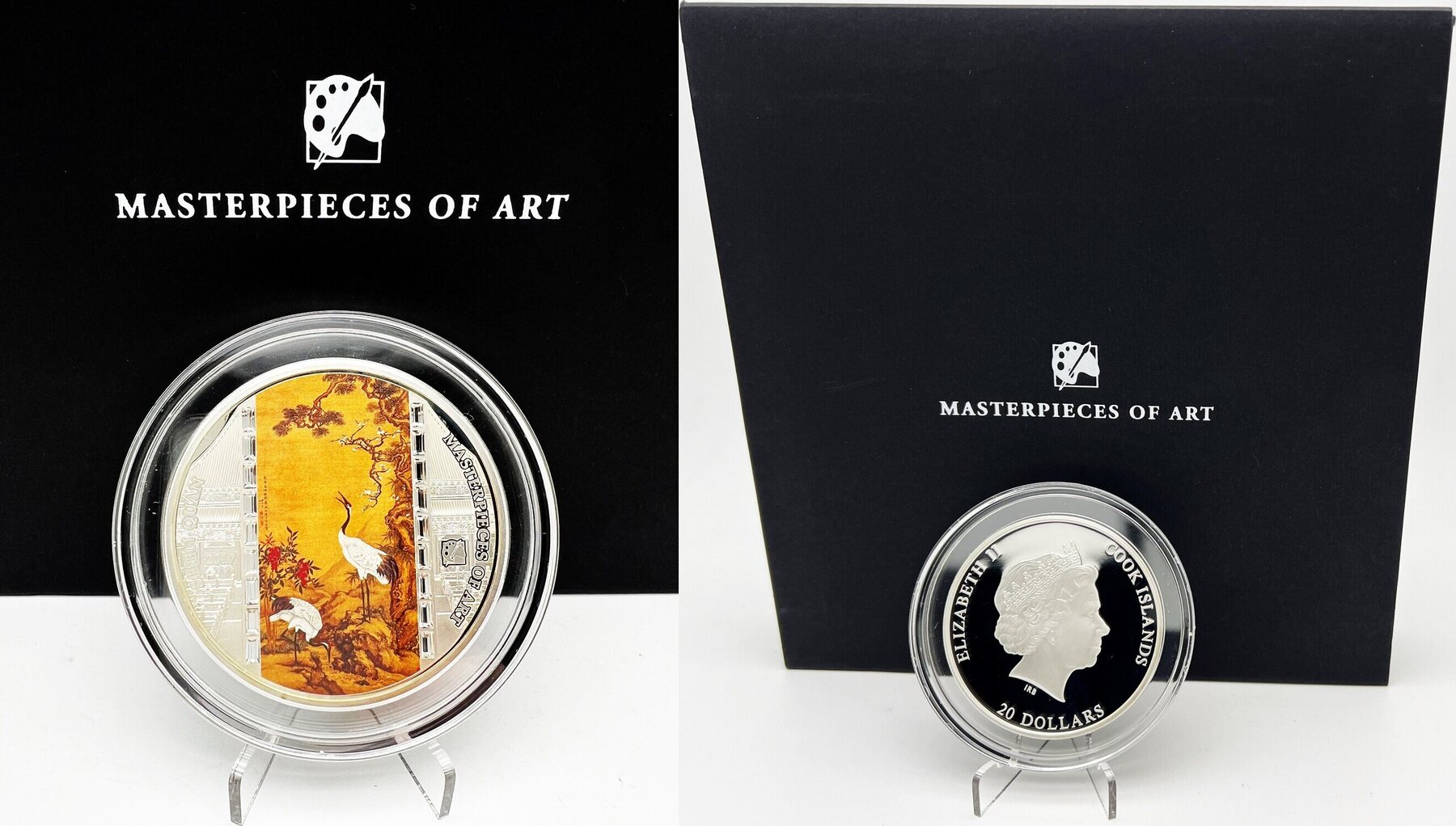 Cook Islands 2017 – 20$ Masterpieces Of Art Shen Quan Cranes – 3 Oz ...