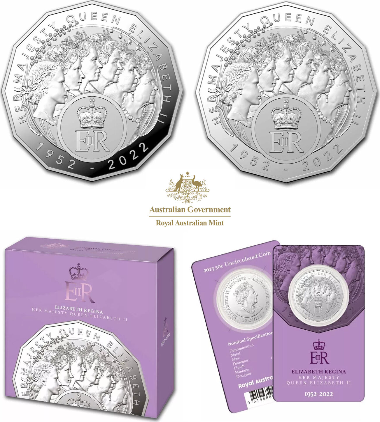 Australia 2023 Elizabeth Regina HM Queen Elizabeth II Silver & CuNi ...