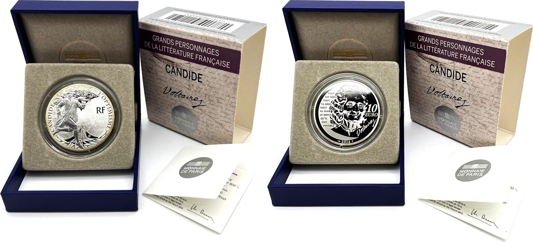 France Frankreich 10 Euro 2014 CANDIDE Silver Proof Coin | MA-Shops
