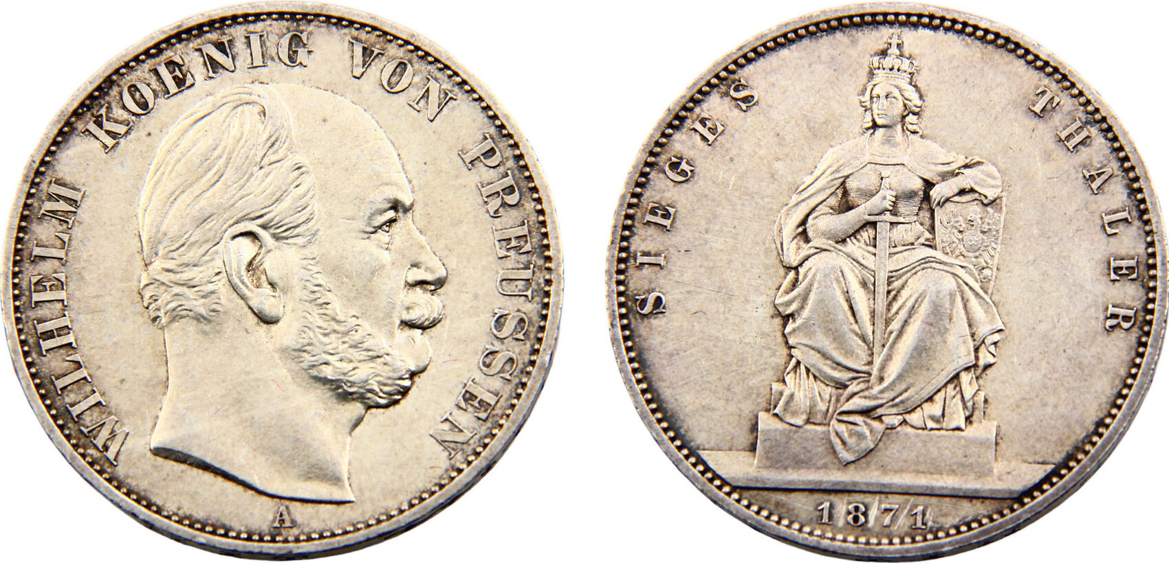 1871 A Berlin mint Germany States Kingdom of Prussia Wilhelm I 1871 A 1 ...