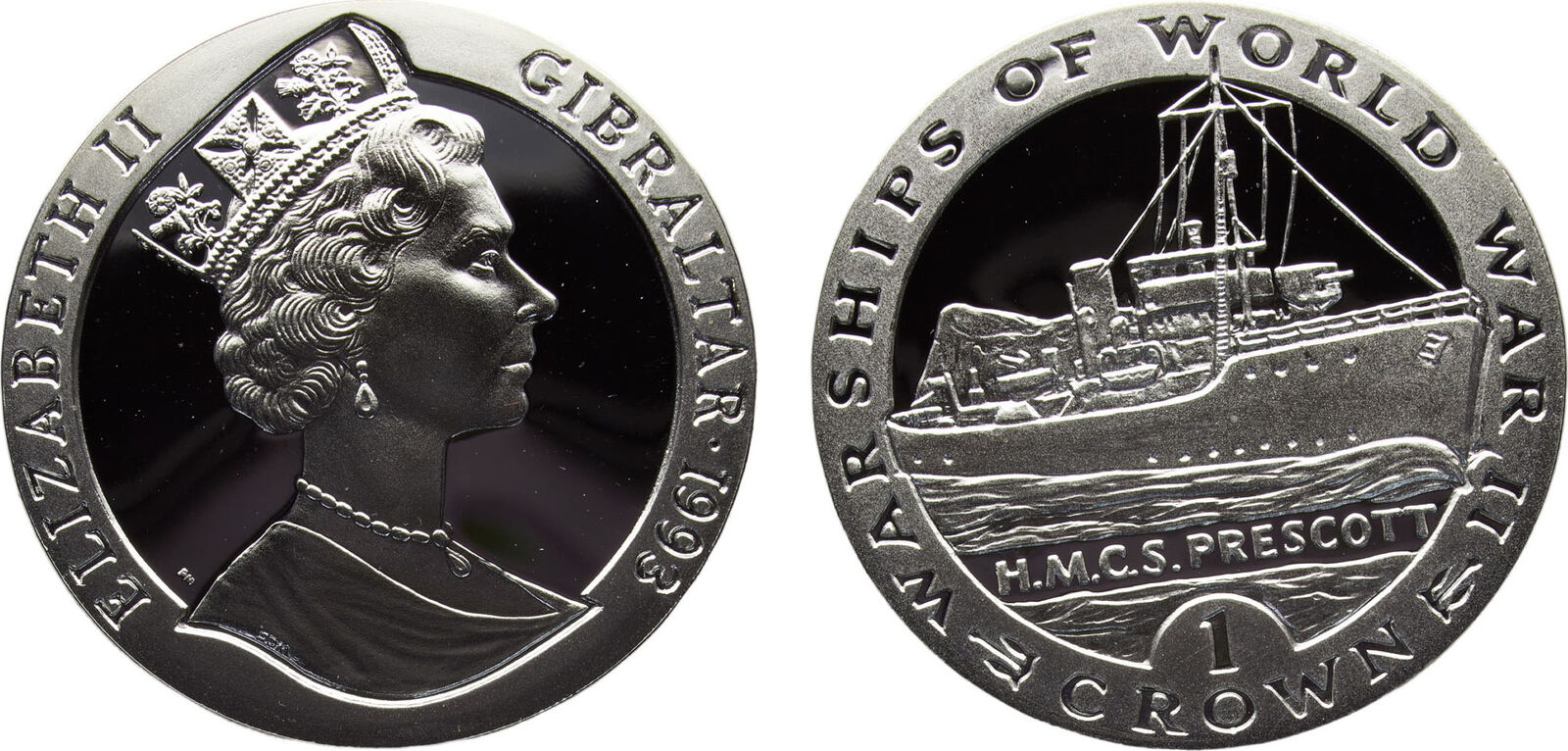 1993 PM Pobjoy mint(Minta Gibraltar British colony Elizabeth II 1993 PM ...