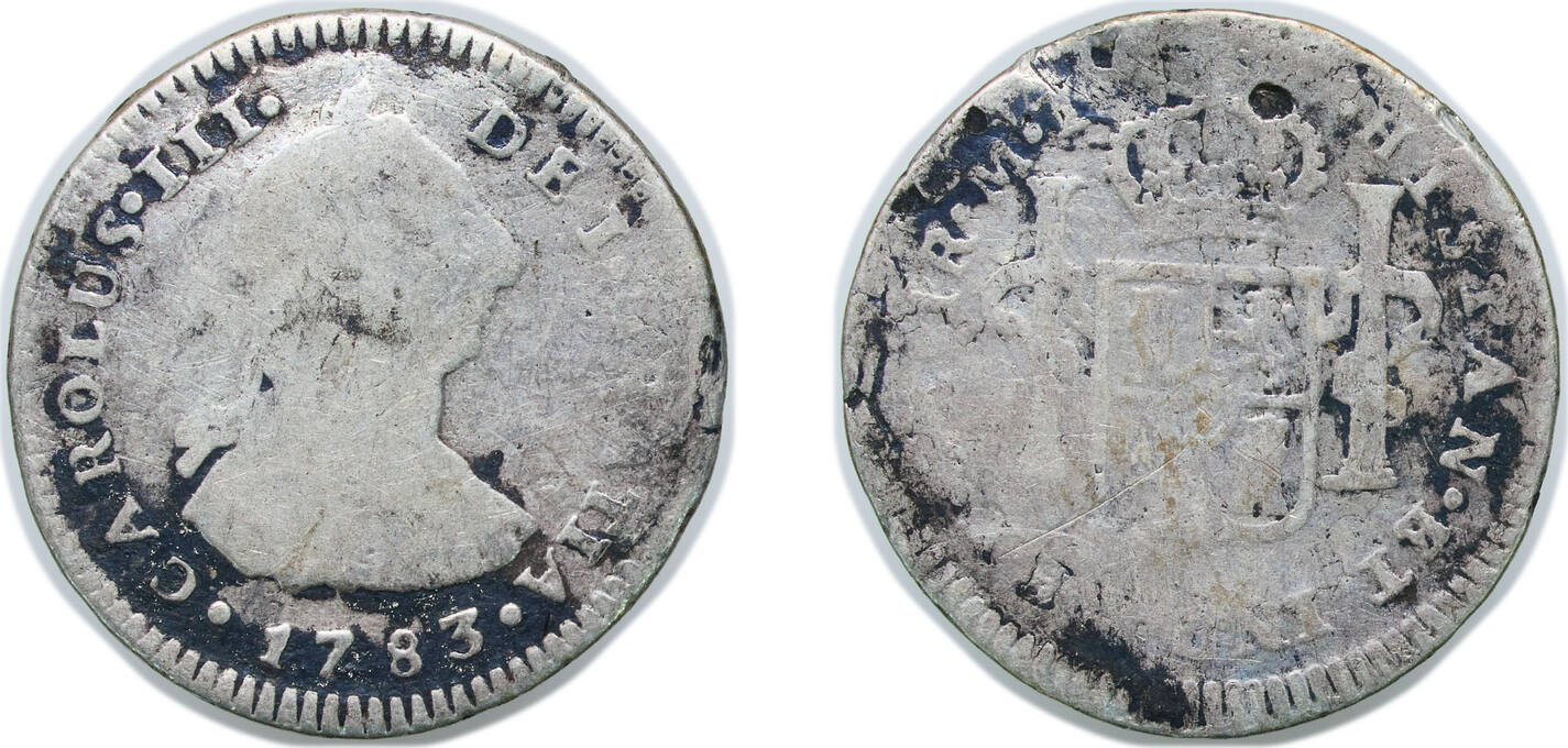 1783 LME MI Lima Mint Peru Spanish colony 1783 LME MI 1 Real - Carlos ...