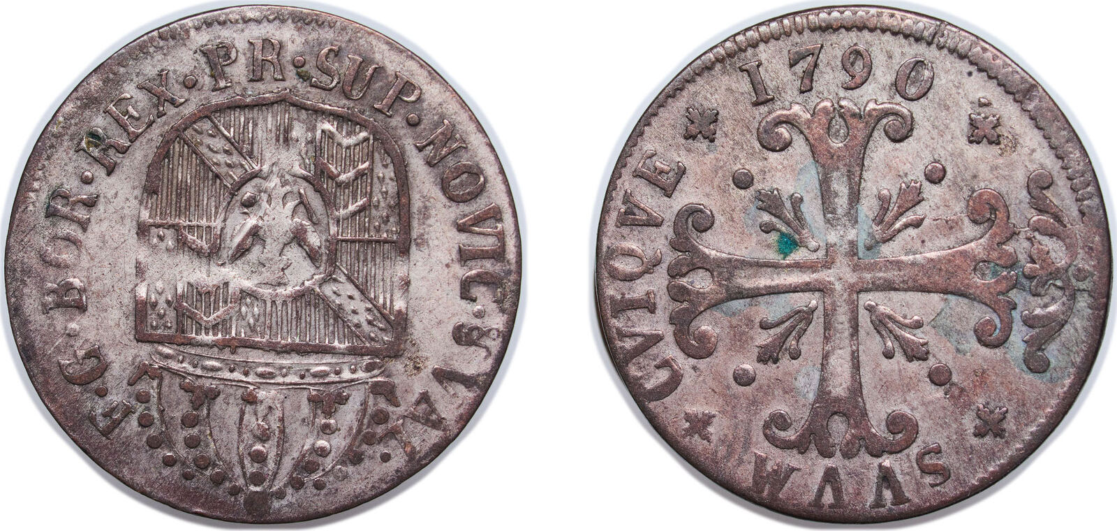 Switzerland Principality of Neuchâtel Swiss cantons 1790 ½ Batzen ...