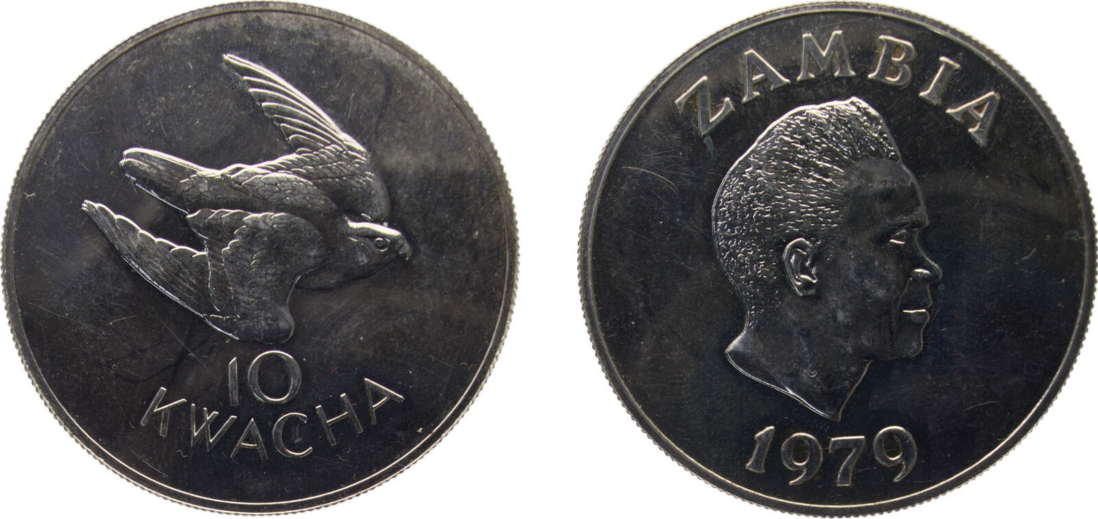 1979 Royal mint Zambia Republic 1979 10 Kwacha (Conservation) Silver ...