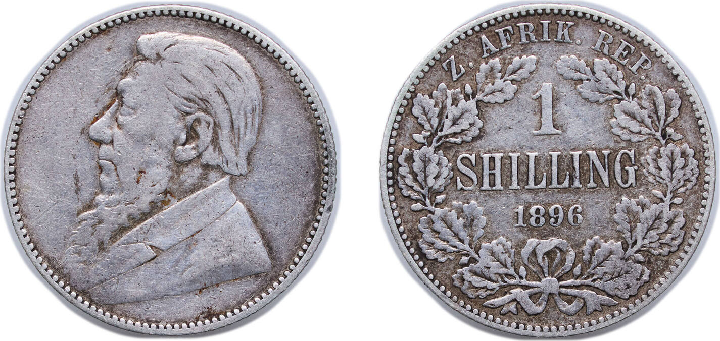 1896 Pretoria Mint South Africa South African Republic 1896 1 Shilling (Zuid Afrikaansche ...