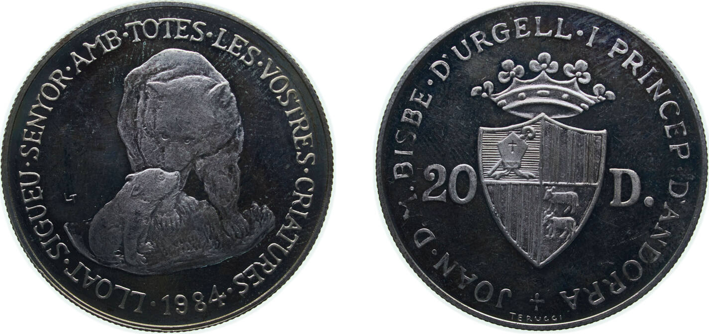 1984 Istituto Poligrafico Andorra Principalty 1984 20 Diners - Joan ...