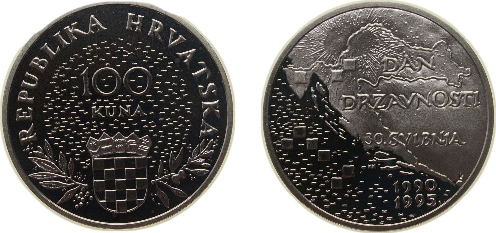 Croatia Republic 1995 100 Kuna (Independence) Silver (.999) (6000) 20g ...