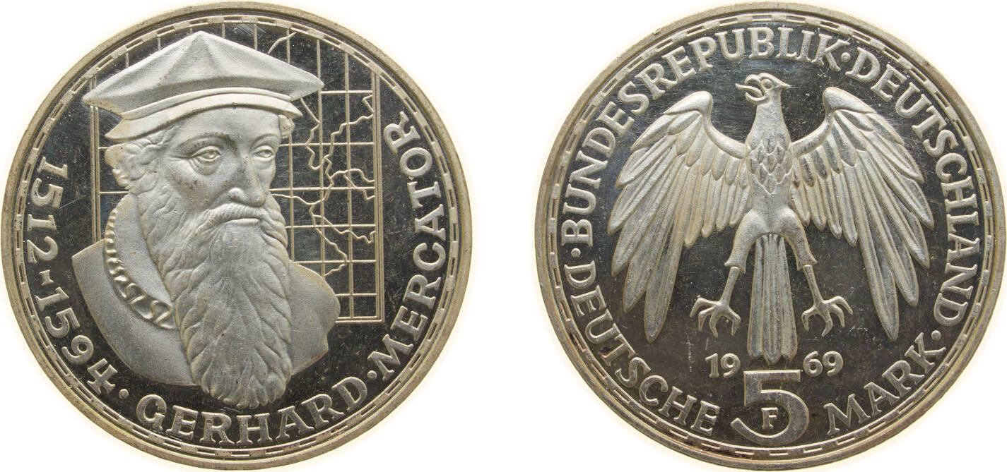 1969 F Stuttgart Mint Germany Federal Republic of Germany 1969 F 5 ...