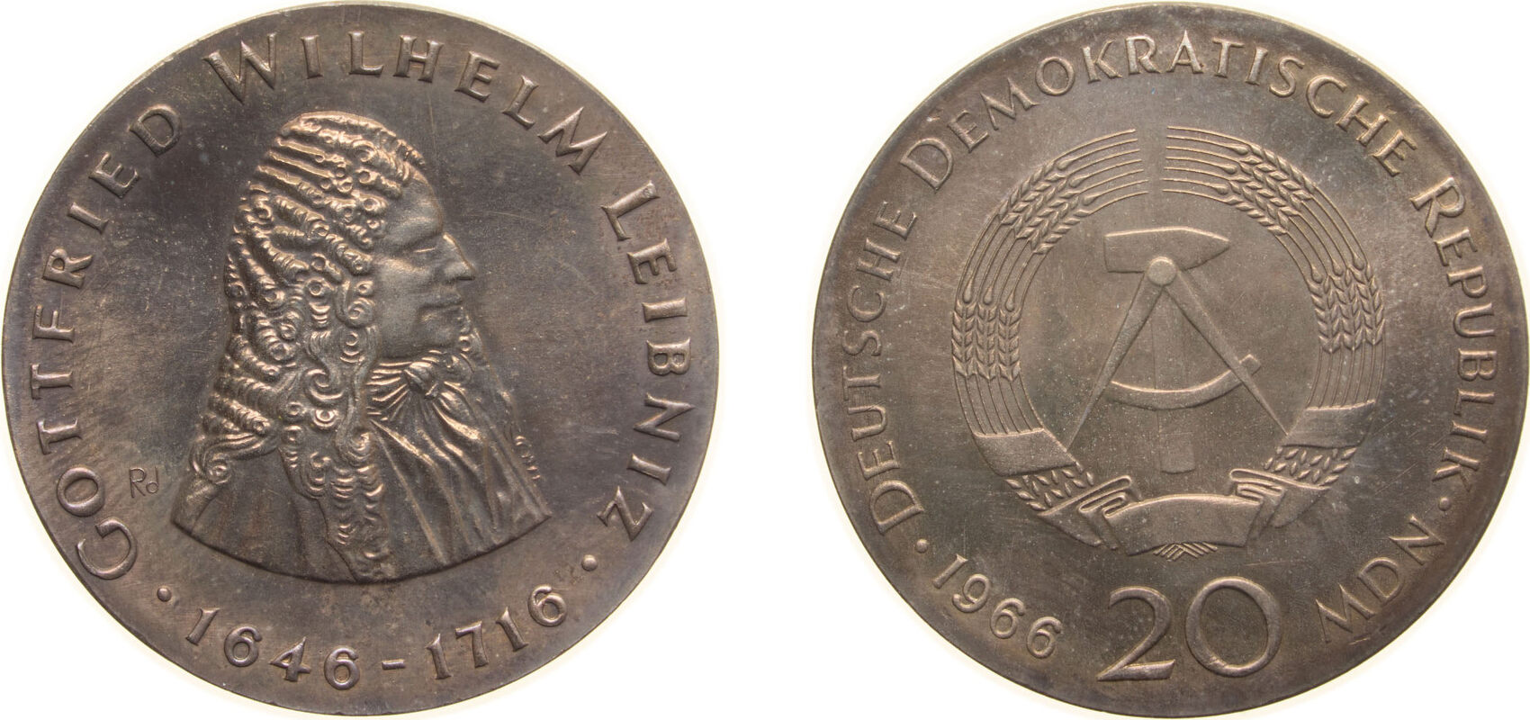 1966 Berlin Mint Germany German Democratic Republic 1966 20 Mark ...