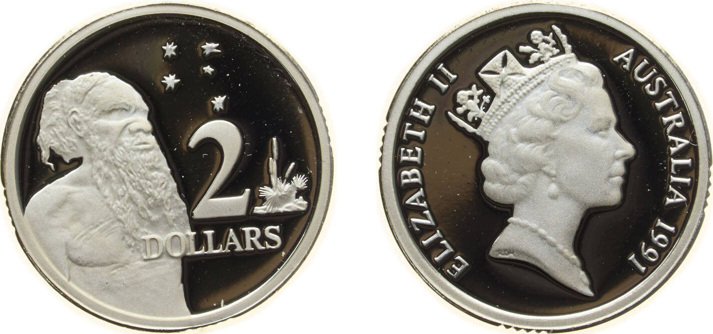 1991 Canberra Mint Australia Commonwealth 1991 2 Dollars - Elizabeth II ...