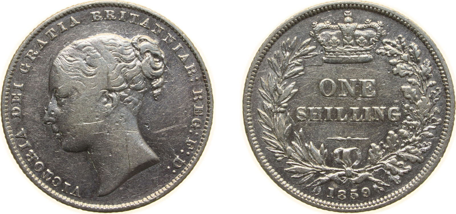 Great Britain United Kingdom 1859 1 Shilling - Victoria (1st portrait ...