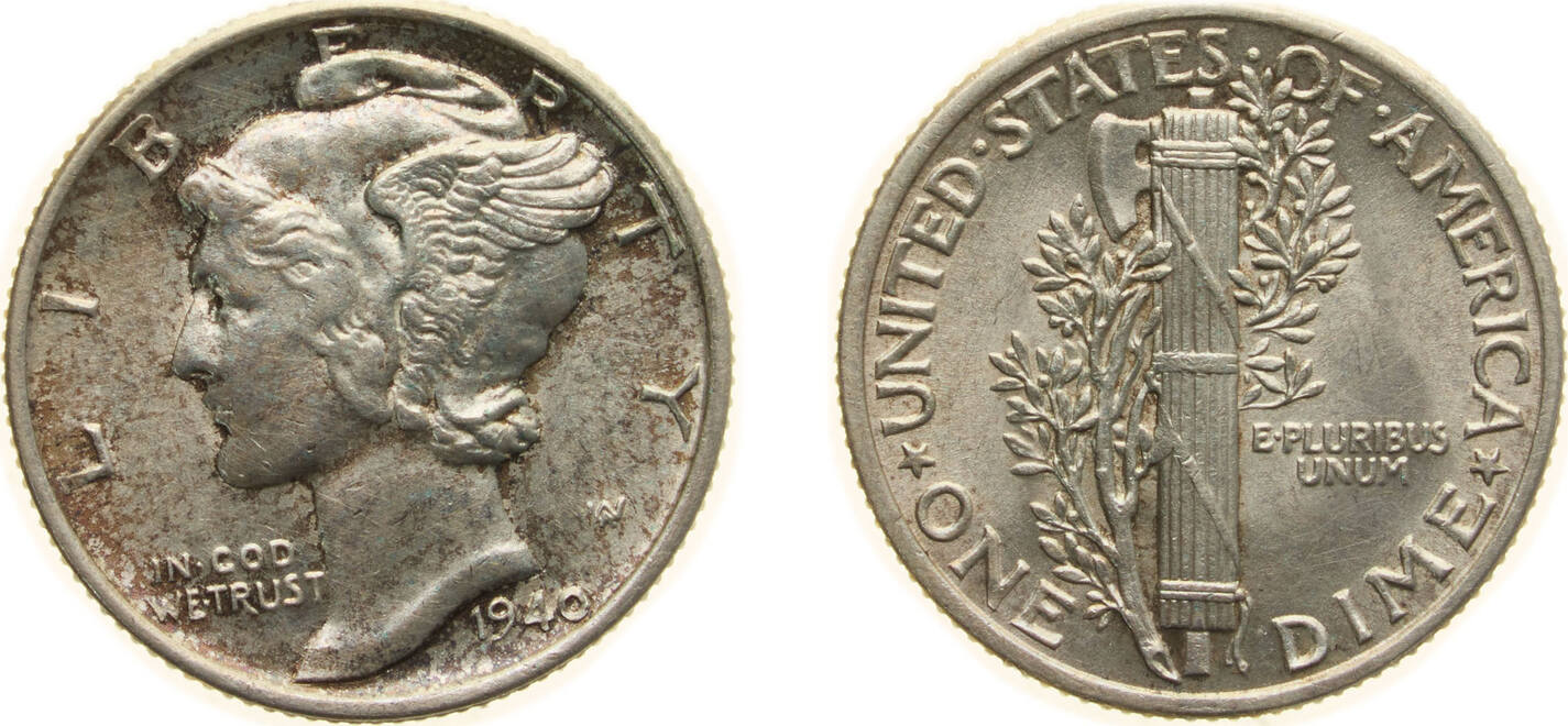 10 Cents 1940 Philadelphia Mint United States Federal republic 1940 1 ...