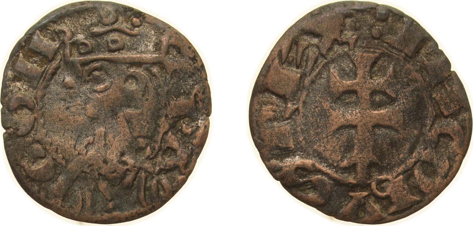 1 Denier ND (1213-1276) Jaca Mint Spain Kingdom of Aragon Spanish ...