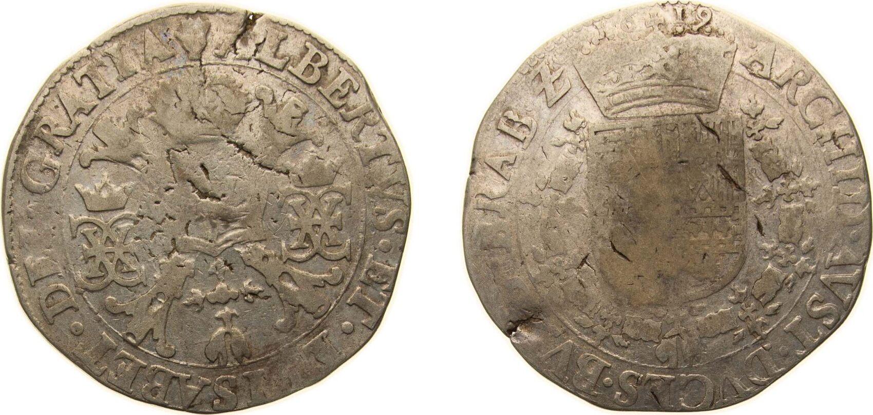 1619 Antwerp Mint Low countries feudal Duchy of Brabant Spanish possession 1619 1 Patagon ...
