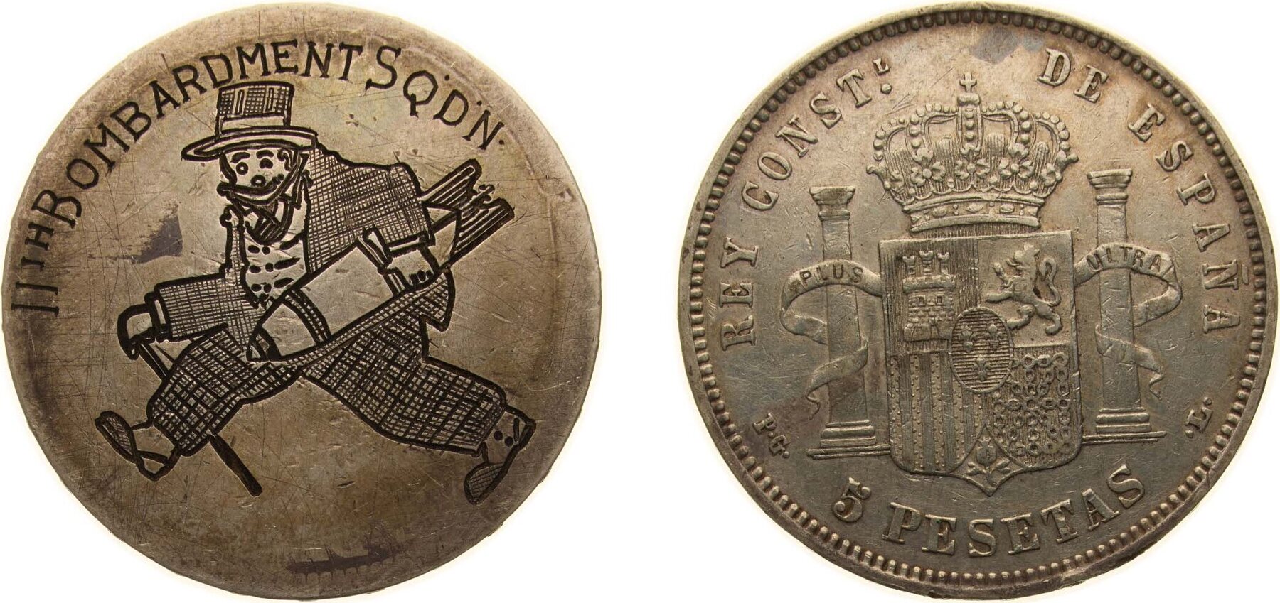 United States Federal republic ND WWII Token - US. 11th Bomb Squadron ...