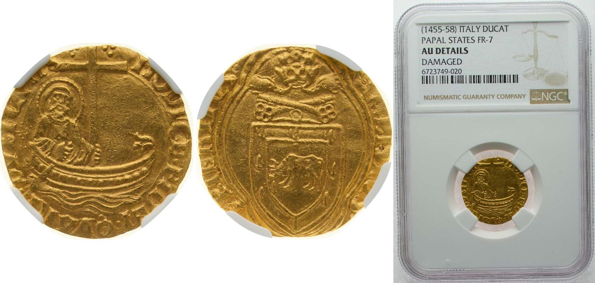 1455 - 1458 Rome Mint Italy Papal States Italian states 1455 - 1458 1 ...