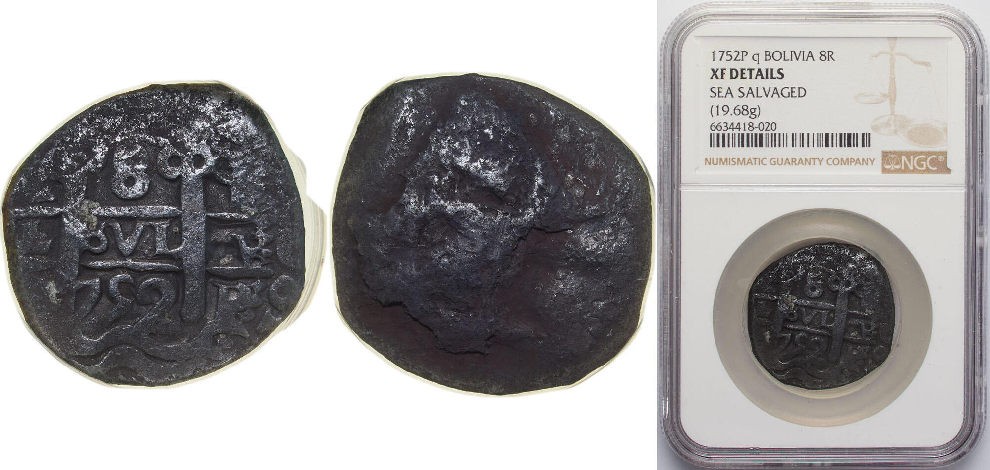 1752 q Potosi Mint Bolivia 1752 q 8 Reales - Ferdinand VI Silver (.917 ...