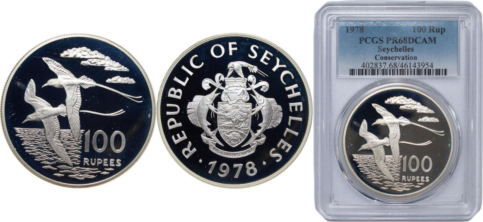 Seychelles 1978 100 Rupees (Conservation) Silver (.925) (4075) 31.65g ...