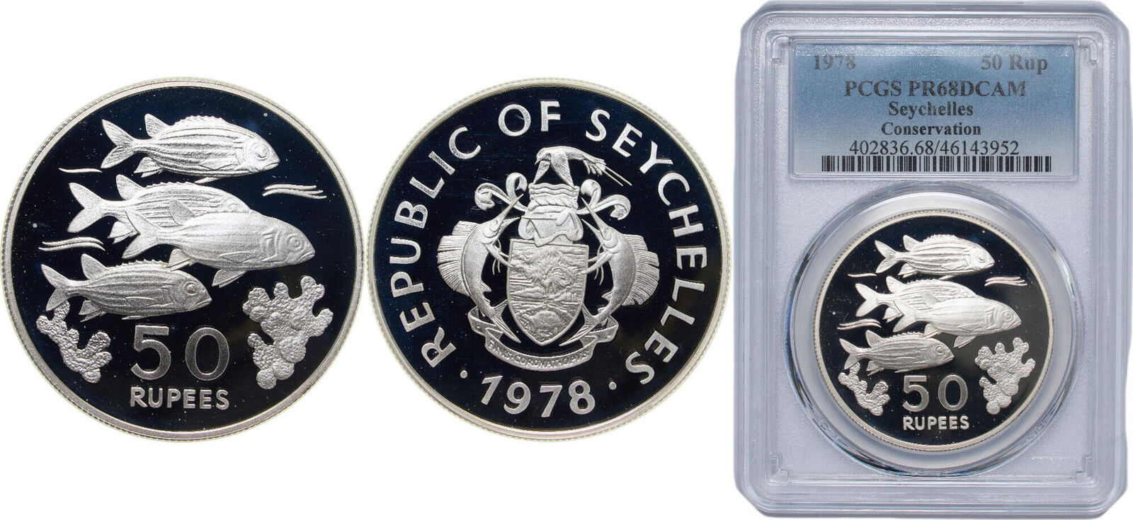 1978 Royal Mint Seychelles Republic 1978 50 Rupees (Conservation ...
