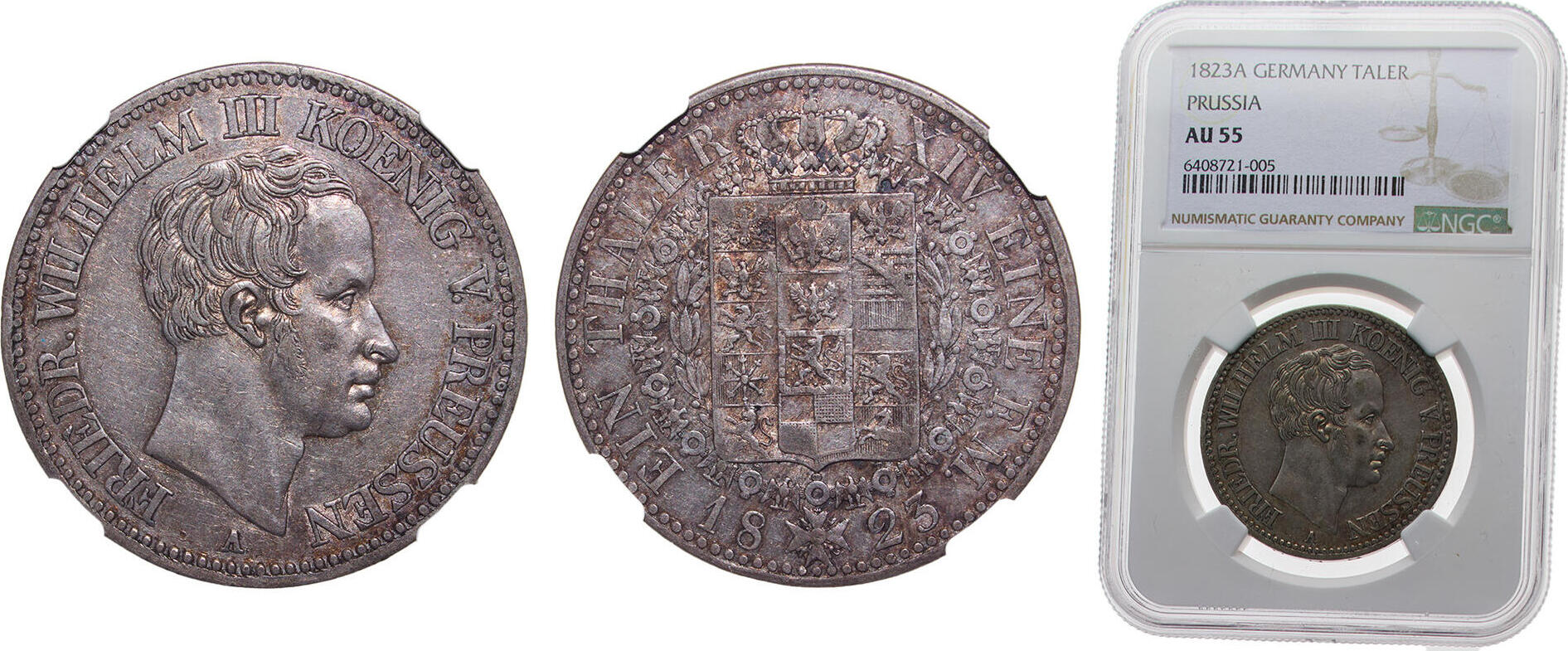 1 Reichsthaler 1823 A Berlin Mint Germany Kingdom of Prussia German ...