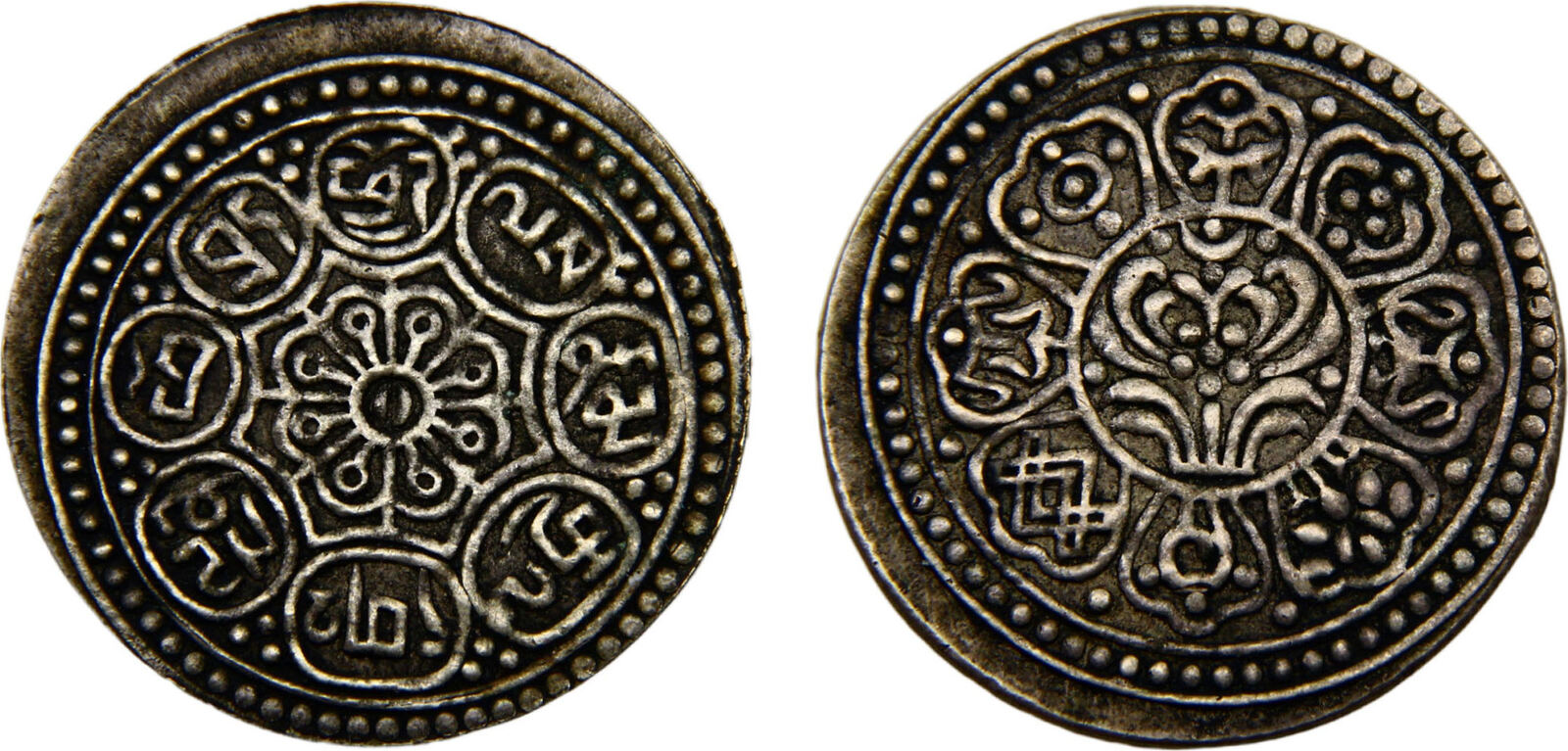 China Republic, Ganden Phodrang Tibet ND (1912-1922) Tangka Type F, dot ...