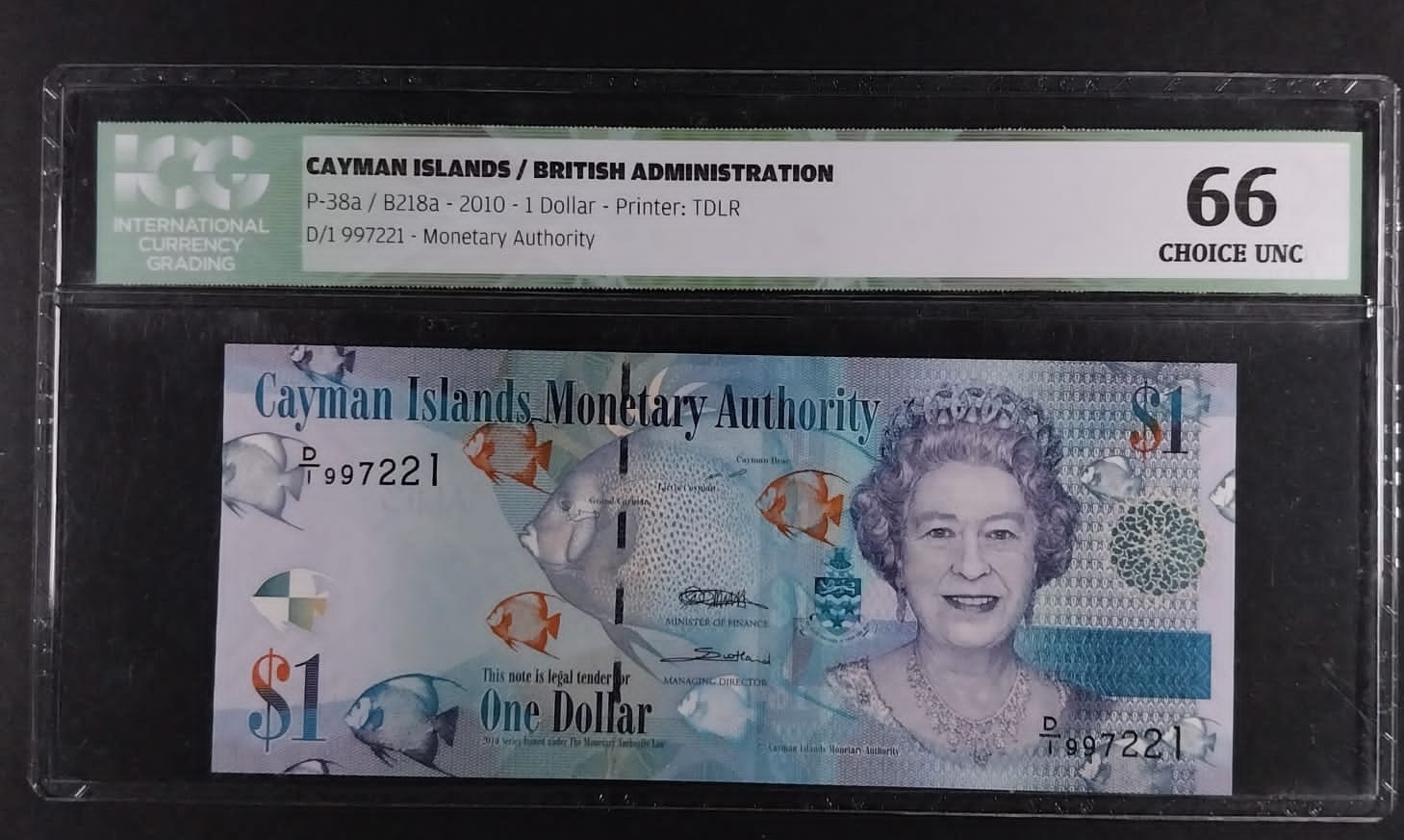 CAYMAN ISLANDS 1 DOLLAR 2010 BRITISH ADMINISTRATION. ICG 66 | MA-Shops