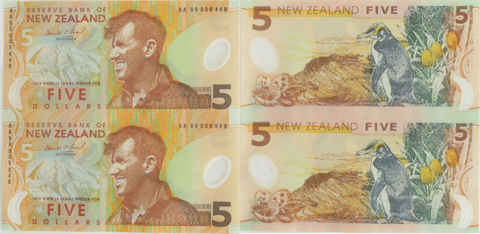 New Zealand 5 Dollars 1999 Sir Edmund Hillary Ausgabe. unz | MA-Shops