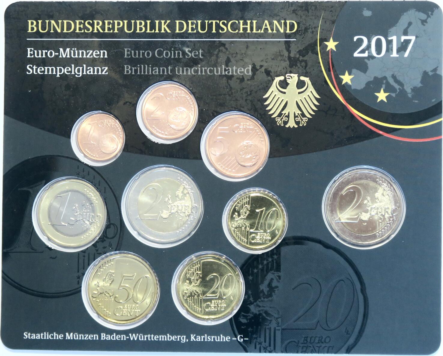 Germany 2017 Euro Coin Set Karlsruhe Minze st | MA-Shops