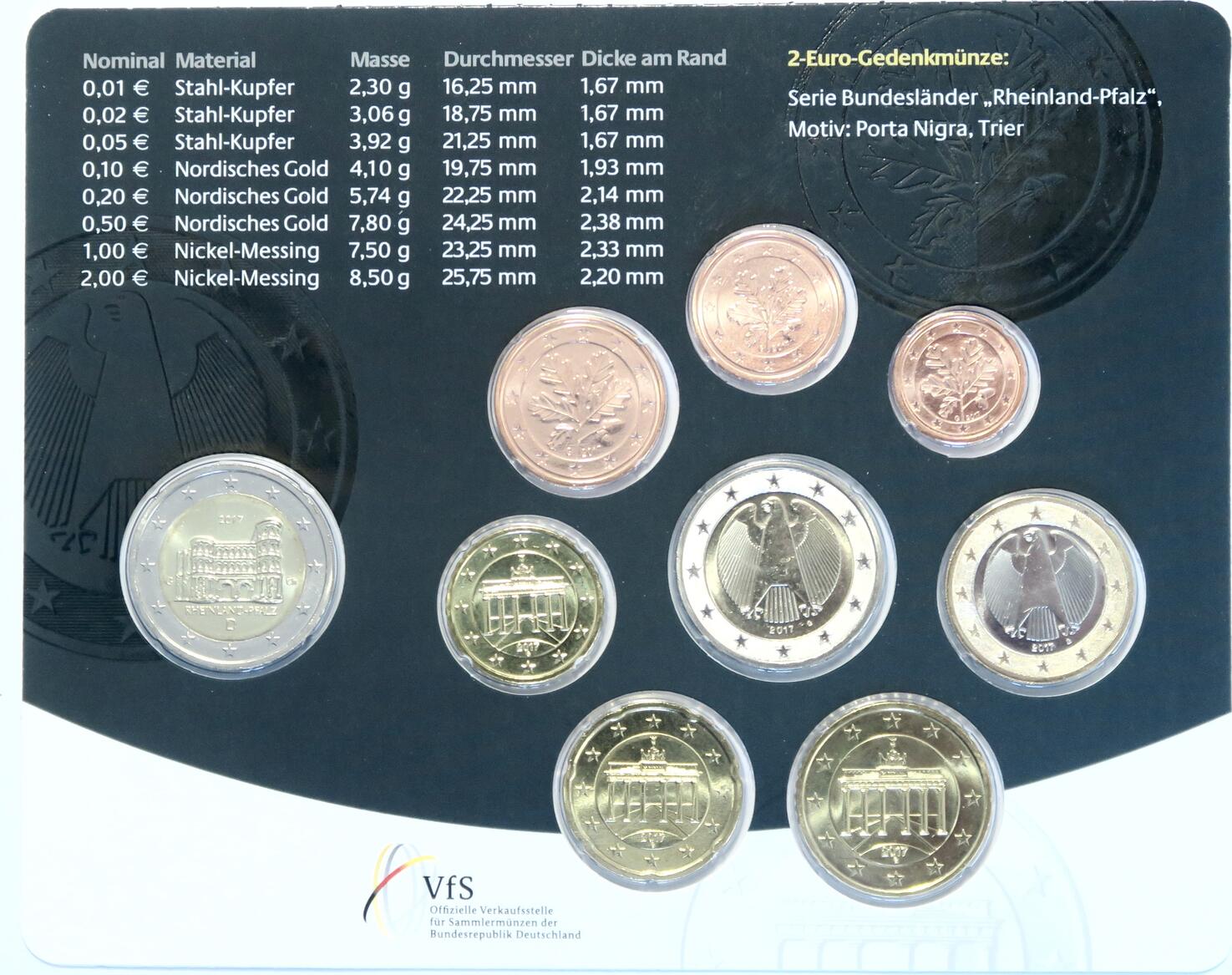 Germany 2017 Euro Coin Set Karlsruhe Minze st | MA-Shops